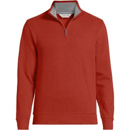 LANDS' END Rei&szlig;verschluss-Pullover aus Bedford-Ripp f&uuml;r Herren, Herren, size: regular, Orange, Baumwolle, by Lands' End