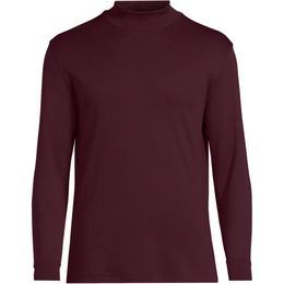 LANDS' END Supima Stehbundshirt f&uuml;r Herren, Classic Fit, Herren, size: regular, Rot, Baumwolle, by Lands' End