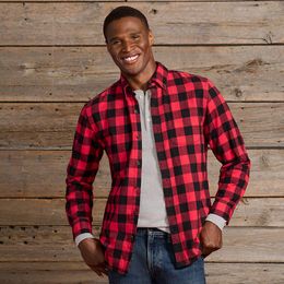 Flanellhemd Flagship Classic Fit, Herren, size: regular, Rot, Baumwolle, by Lands' End