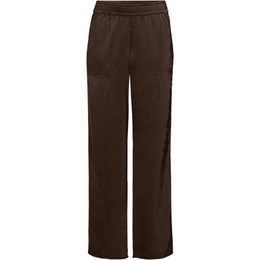 Satinhose mit Elastikbund in Plus-Gr&ouml;&szlig;e, Damen, size: plus, Braun, Polyester, by Lands' End