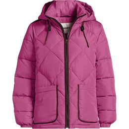 Isolierte FeatherFree&trade; Kapuzen-Steppjacke in Petite-Gr&ouml;&szlig;e, Damen, size: petite, Rot, Polyester, by Lands' End
