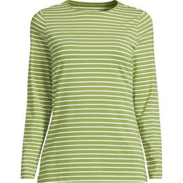 LANDS' END Shirt aus Baumwolle/Modal-Mix mit Rundausschnitt f&uuml;r Damen, Damen, size: regular, Gr&uuml;n, Elasthan/Baumwolle Modal, by Lands' End