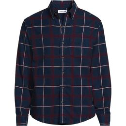 LANDS' END Flanellhemd Flagship Classic Fit, Herren, size: regular, Blau, Baumwolle, by Lands' End