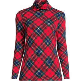 Rollkragenshirt aus Baumwoll/Modalmix in Petite-Gr&ouml;&szlig;e, Damen, size: petite, Rot, Baumwolle/Elasthan/Baumwolle Modal, by Lands' End