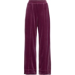 Samthose mit weitem Bein in Plus-Gr&ouml;&szlig;e, Damen, size: plus, Lila, Polyester-Mischung, by Lands' End