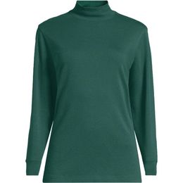 LANDS' END Stehkragen-Shirt in Plusgr&ouml;&szlig;e, Damen, size: plus, Gr&uuml;n, Baumwolle, by Lands' End