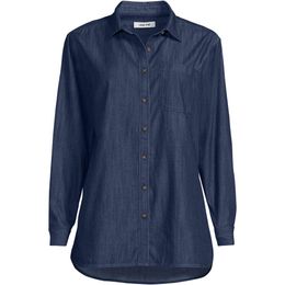LANDS' END Jeansbluse aus Lyocell-Mix in Plus-Gr&ouml;&szlig;e, Damen, size: plus, Blau, by Lands' End