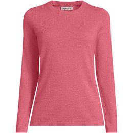 LANDS' END Kaschmir-Pullover mit rundem Ausschnitt, Damen, size: regular, Rot, Kaschmir, by Lands' End