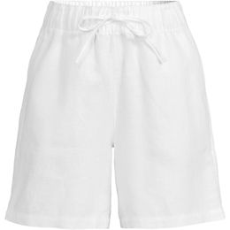 LANDS' END Premium Reinleinen-Schlupfshorts f&uuml;r Damen, Damen, size: regular, Wei&szlig;, Leinen, by Lands' End