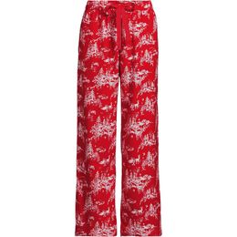 LANDS' END Pyjamahose aus reinem Baumwoll-Flanell f&uuml;r Damen, Damen, size: regular, Rot, Baumwolle, by Lands' End
