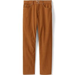 LANDS' END Classic Fit Feincordhose, Herren, size: regular, Braun, Elasthan/Baumwoll-Mischung, by Lands' End