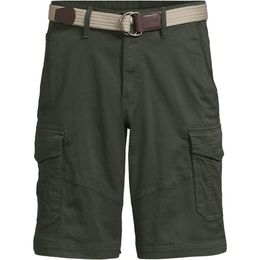 LANDS' END Cargo-Shorts mit G&uuml;rtel f&uuml;r Herren, Herren, size: regular, Gr&uuml;n, by Lands' End