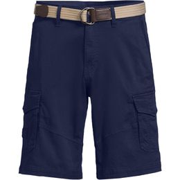 LANDS' END Cargo-Shorts mit G&uuml;rtel f&uuml;r Herren, Herren, size: regular, Blau, by Lands' End