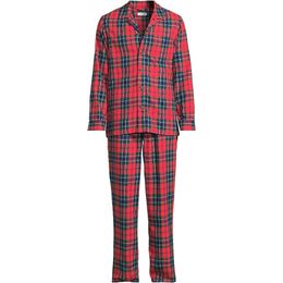 Pyjama-Set aus Flanell, Herren, size: regular, Rot, Baumwolle, by Lands' End