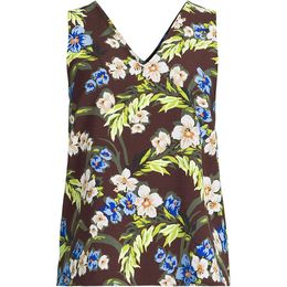 LANDS' END Creaseless Top mit V-Ausschnitt f&uuml;r Damen in Plus-Gr&ouml;&szlig;e, Damen, size: plus, Braun, Polyester, by Lands' End