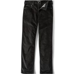 Breitcord-Hose Classic Fit, Herren, size: regular, Schwarz, Elasthan/Baumwoll-Mischung, by Lands' End
