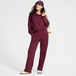 LANDS' END Jogginghose mit geradem Bein SERIOUS SWEATS f&uuml;r Damen, Damen, size: regular, Rot, Baumwoll-Mischung/Polyester-Mischung, by Lands' End