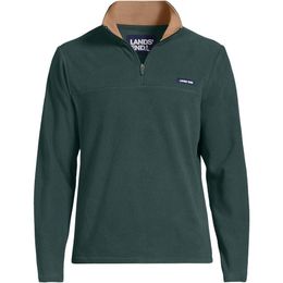 LANDS' END Anyweather Fleece-Pullover mit Rei&szlig;verschluss in Tall-Gr&ouml;&szlig;e, Herren, size: tall, Gr&uuml;n, Polyester, by Lands' End