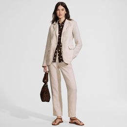 LANDS' END Premium Reinleinen-Blazer f&uuml;r Damen, Damen, size: regular, Elfenbein, Leinen, by Lands' End