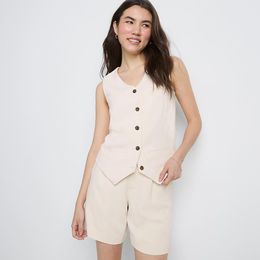 LANDS' END Weste aus Cr&ecirc;pe f&uuml;r Damen, Damen, size: regular, Elfenbein, Polyester, by Lands' End