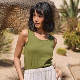 LANDS' END Baumwoll-Top f&uuml;r Damen, Damen, size: regular, Gr&uuml;n, Baumwolle, by Lands' End