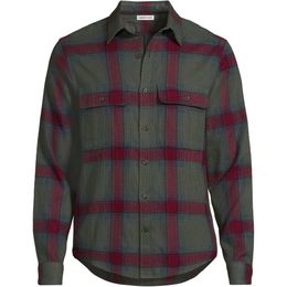 LANDS' END Freizeithemd mit Waffelstruktur f&uuml;r Herren, Herren, size: regular, Rot, Baumwolle, by Lands' End