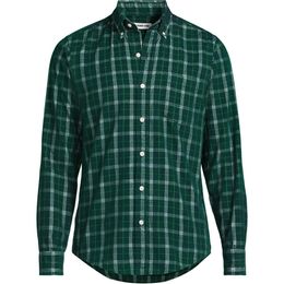 LANDS' END Feincordhemd, Herren, size: regular, Gr&uuml;n, Baumwolle, by Lands' End