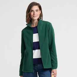 LANDS' END Anyweather Fleece-Jacke in Petite-Gr&ouml;&szlig;e, Damen, size: petite, Gr&uuml;n, Polyester, by Lands' End
