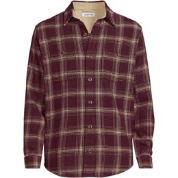 LANDS' END Winter-Flanellhemd, Herren, size: regular, Rot, Baumwolle, by Lands' End