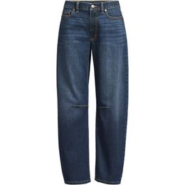 LANDS' END Soft Denim Relaxte Barrel-Jeans Mid Waist in Plus-Gr&ouml;&szlig;e, Damen, size: plus, Blau, by Lands' End