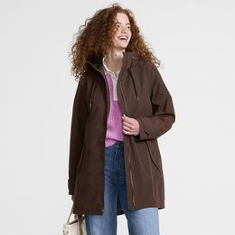 LANDS' END Squall Regenjacke in A-Linie f&uuml;r Damen in Petite-Gr&ouml;&szlig;e, Damen, size: petite, Braun, Nylon, by Lands' End