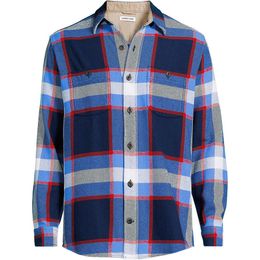 LANDS' END Winter-Flanellhemd, Herren, size: regular, Blau, Baumwolle, by Lands' End