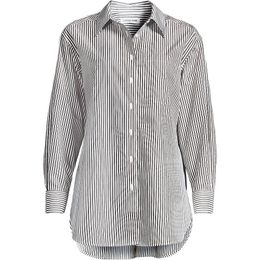 LANDS' END Lange weite B&uuml;gelfrei-Bluse f&uuml;r Damen, Damen, size: regular, Braun, Baumwolle, by Lands' End