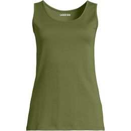 LANDS' END Baumwoll-Top f&uuml;r Damen in Plus-Gr&ouml;&szlig;e, Damen, size: plus, Gr&uuml;n, Baumwolle, by Lands' End