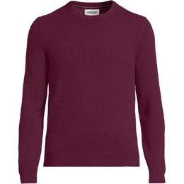 LANDS' END Kaschmirpullover mit rundem Ausschnitt in Tall-Gr&ouml;&szlig;e, Herren, size: tall, Rot, Kaschmir, by Lands' End