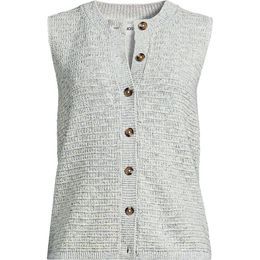 LANDS' END Soft Ease Gekn&ouml;pftes Top aus Leinenmix, Damen, size: regular, Blau, Baumwolle/Leinen/Nylon, by Lands' End