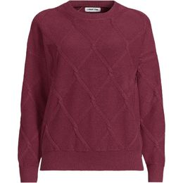 LANDS' END CashTouch Pullover mit Rautenmuster in Plus-Gr&ouml;&szlig;e, Damen, size: plus, Rot, Baumwoll-Mischung/Polyester-Mischung/Nylon-Mischung, by Lands' End