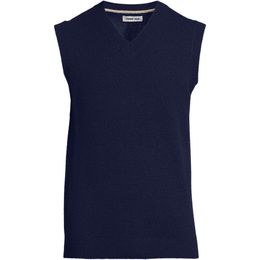 LANDS' END Pullunder aus Lambswool, Herren, size: regular, Blau, Wolle, by Lands' End