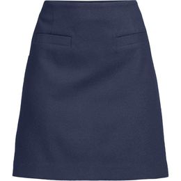 LANDS' END Flanell-Minirock, Damen, size: regular, Blau, Elasthan/Viskose/Polyester-Mischung, by Lands' End