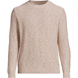 LANDS' END Pullover aus Leinenmix f&uuml;r Herren, Herren, size: regular, Elfenbein, Baumwolle/Leinen/Nylon, by Lands' End