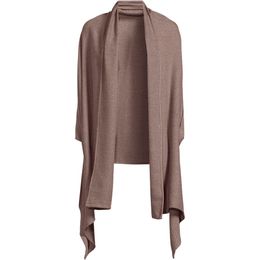LANDS' END Gro&szlig;er CashTouch Cape-Schal, Damen, size: regular, Braun, Polyester, by Lands' End