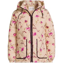 LANDS' END Isolierte FeatherFree Kapuzen-Steppjacke Gemustert in Plus-Gr&ouml;&szlig;e, Damen, size: plus, Beige, by Lands' End