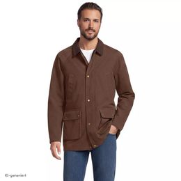 LANDS' END Wasserdichte Squall-Jacke mit Cordkragen, Herren, size: regular, Braun, Polyester/Nylon, by Lands' End