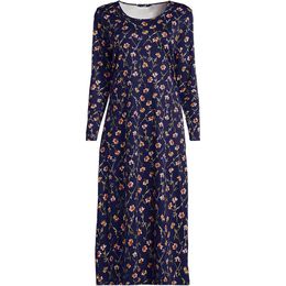 LANDS' END Supima Nachthemd in Plus-Gr&ouml;&szlig;e, Damen, size: plus, Blau, Baumwolle, by Lands' End