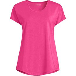 LANDS' END Shirt aus Baumwolle/Modal-Mix mit Ballett-Ausschnitt f&uuml;r Damen, Damen, size: regular, Pink, Baumwolle Modal, by Lands' End