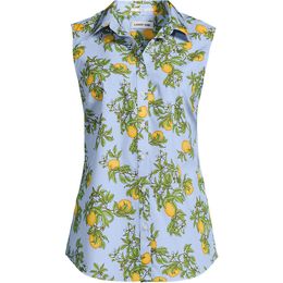 LANDS' END B&uuml;gelleichte &auml;rmellose Hemdbluse f&uuml;r Damen in Plus-Gr&ouml;&szlig;e, Damen, size: plus, Blau, Baumwolle, by Lands' End