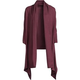 LANDS' END Gro&szlig;er CashTouch Cape-Schal, Damen, size: regular, Rot, Polyester, by Lands' End