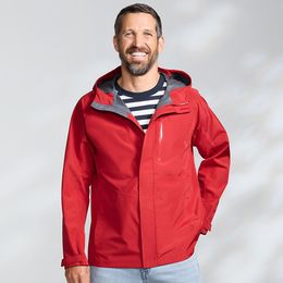 LANDS' END Verstaubare wasserdichte Regenjacke f&uuml;r Herren, Herren, size: regular, Rot, Polyester, by Lands' End
