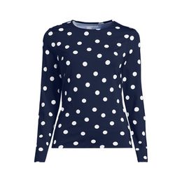 LANDS' END Schnelltrocknendes UPF 50 Sonnenschutz-Badeshirt f&uuml;r Damen in Plus-Gr&ouml;&szlig;e, Damen, size: plus, Blau, Nylon-Mischung, by Lands' End