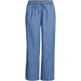 LANDS' END 7/8-Schlupfhose aus Lyocell-Mix in Plus-Gr&ouml;&szlig;e, Damen, size: plus, Blau, Baumwolle/Lyocell (Viskose), by Lands' End